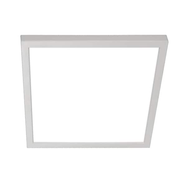 NICOR DSE9 Square 9 in. White LED Flush Mount Ceiling Light, 2700K ...