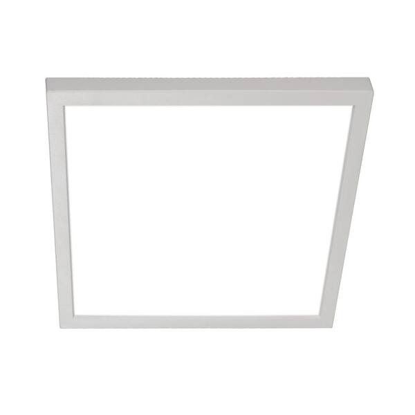 NICOR DSE9 Square 9 in. White LED Flush Mount Ceiling Light, 5000K ...
