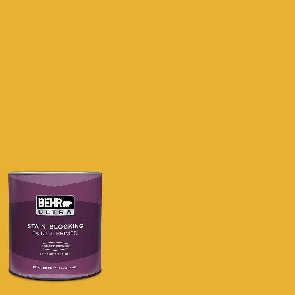 BEHR ULTRA 1 qt. #P280-7 Midsummer Gold Extra Durable Eggshell Enamel ...