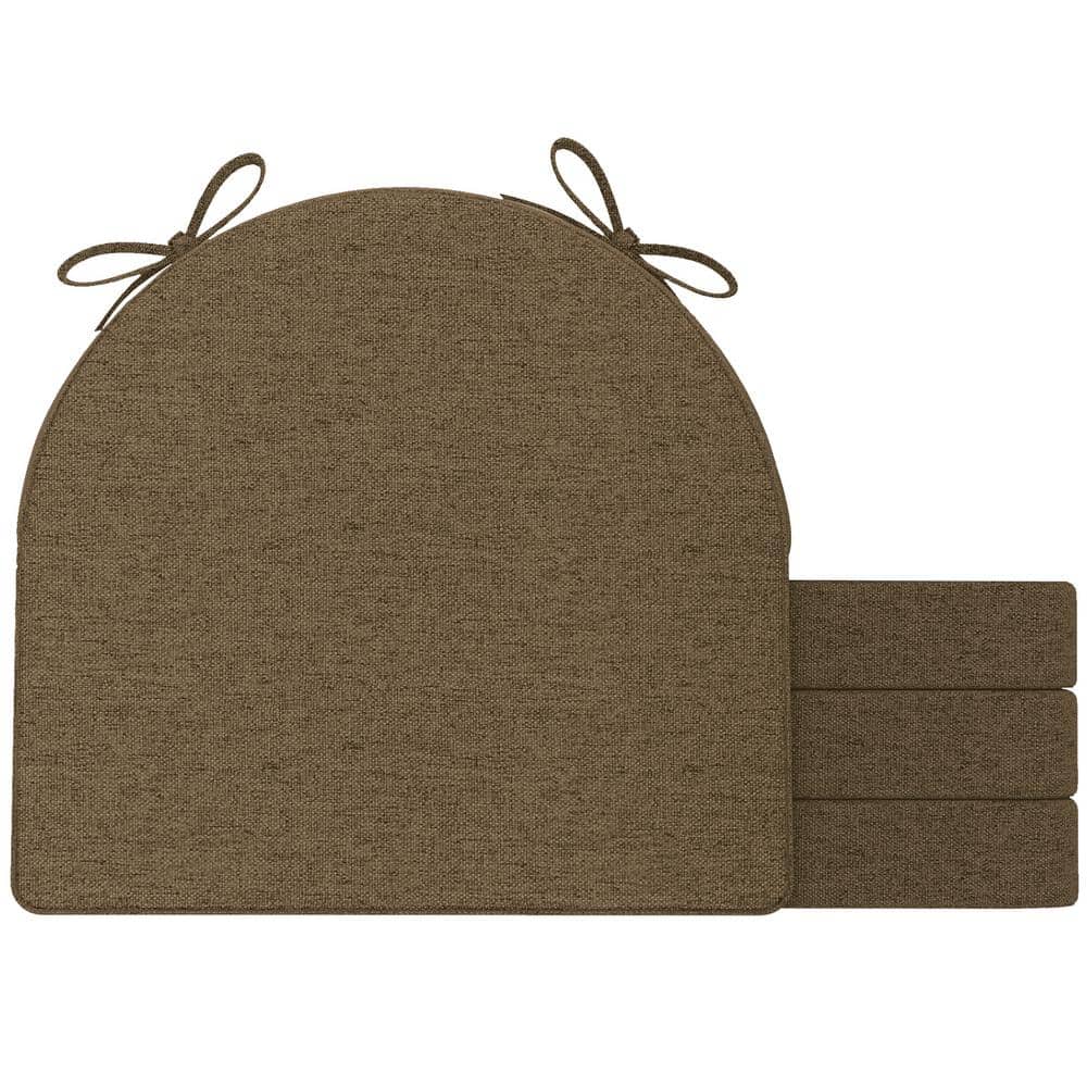 17 in. x 16 in. x 2 in. U-Shaped Indoor Chair Cushions Removable Cover ...