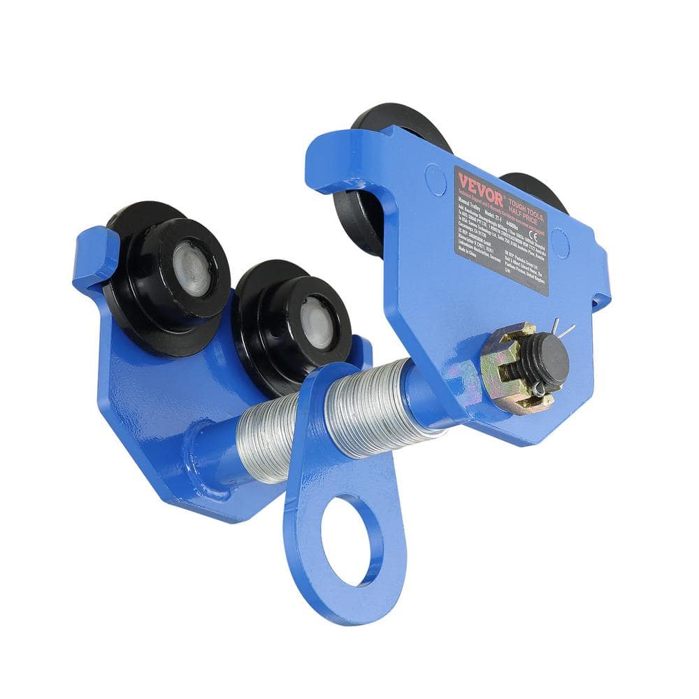 VEVOR Manual Trolley, 6600 lbs./3 Ton Load Capacity, Push Beam Trolley ...