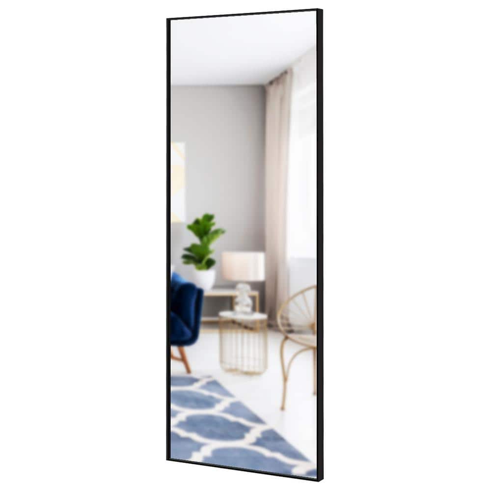 Costway 59 in. H 22 in. W Modern Rectangle Frame Black Full Length Body Mirror QD 664 A83MW The Home Depot