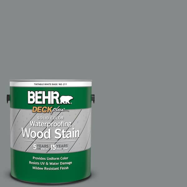 BEHR DECKplus 1 gal. #N460-5 Slate Rock Solid Color Waterproofing ...