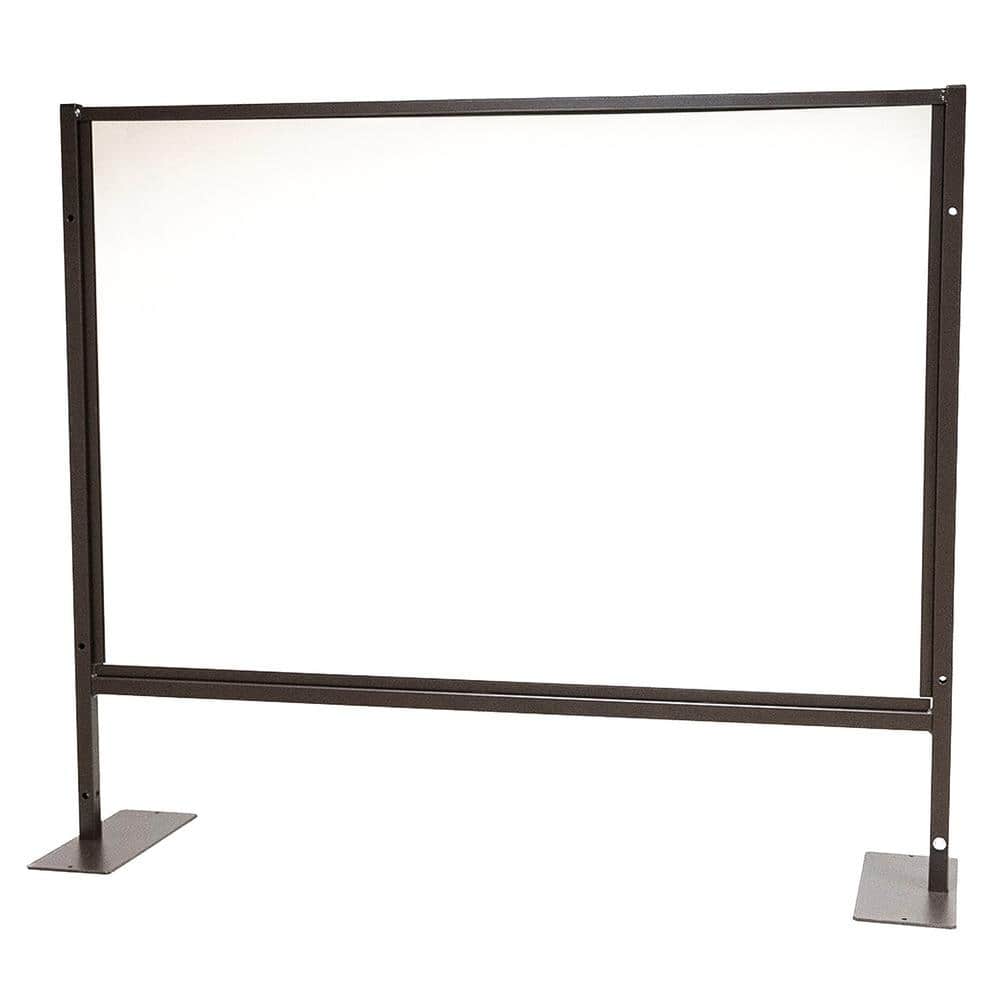 48 in. x 41 in. x 1 in. Protective Sneeze Plexi Shield - Tabletop with ...
