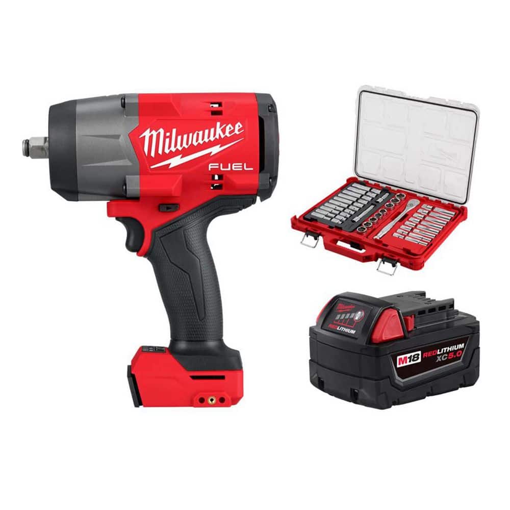 Milwaukee M18 FUEL 18V Lith-Ion Brushless Cordless 1/2 in. Impact ...