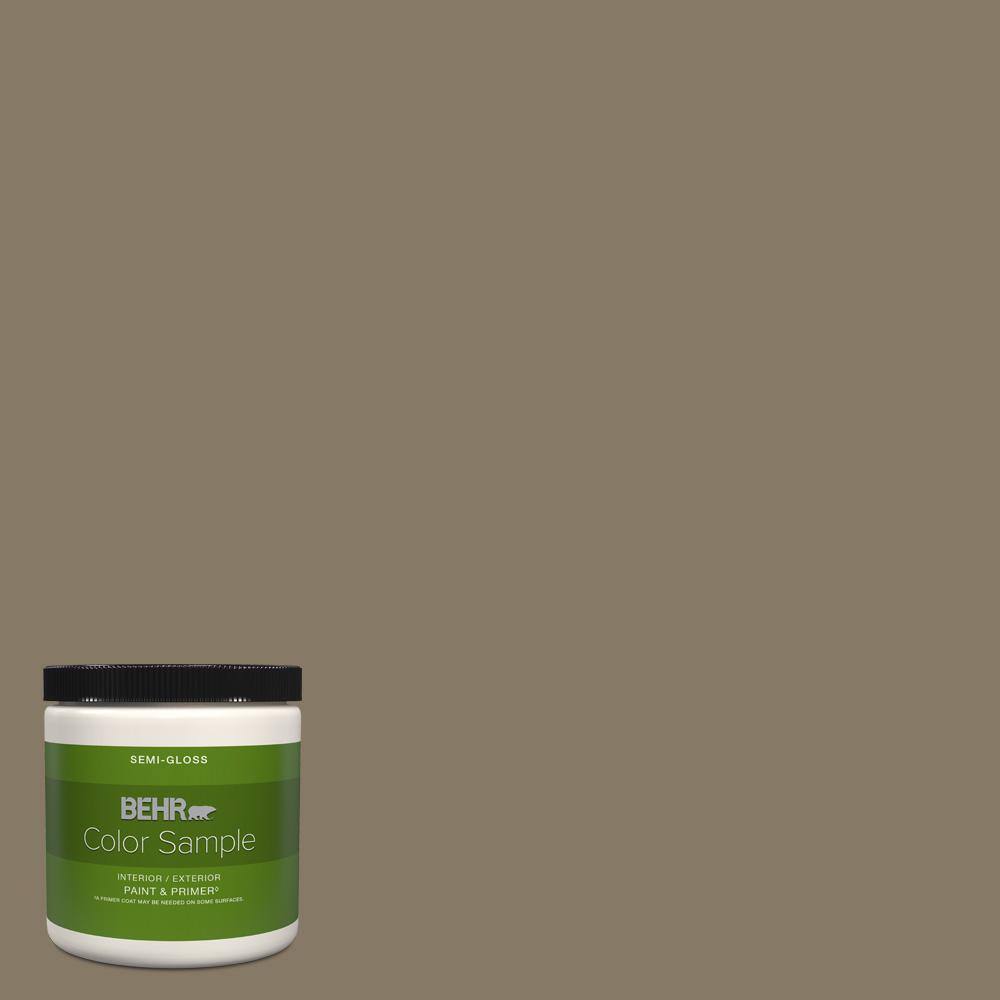 BEHR PREMIUM PLUS 8 oz. #740D-6 Mountain Elk Semi-Gloss Interior ...