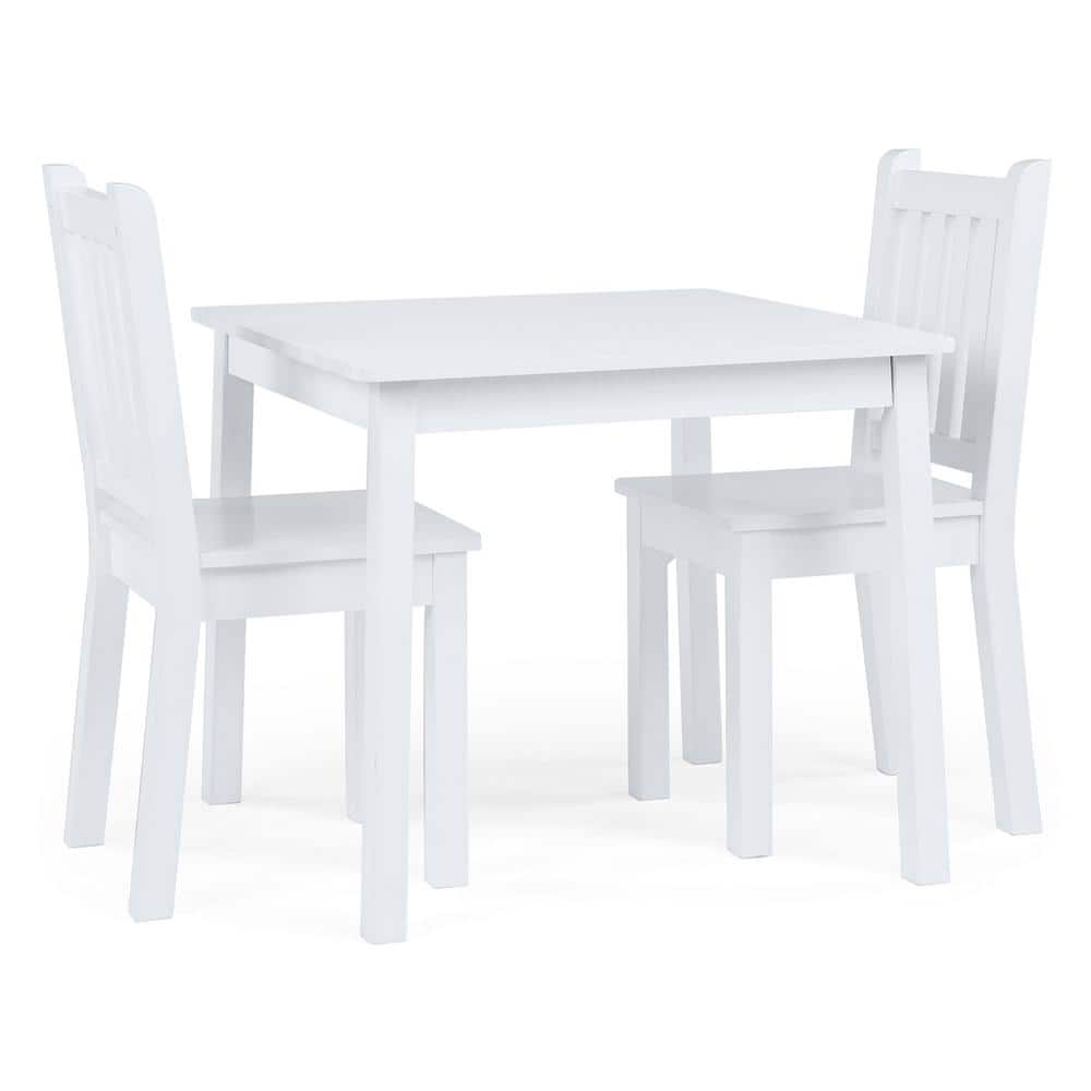 Humble Crew Daylight 3-Piece Off-White Kids Table and Chair Set TC741 ...