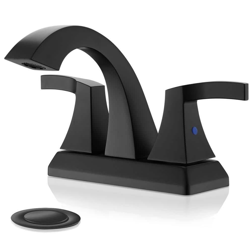 Phiestina 2 Handles Matte Black Bathroom Sink Faucet Rv Bathroom