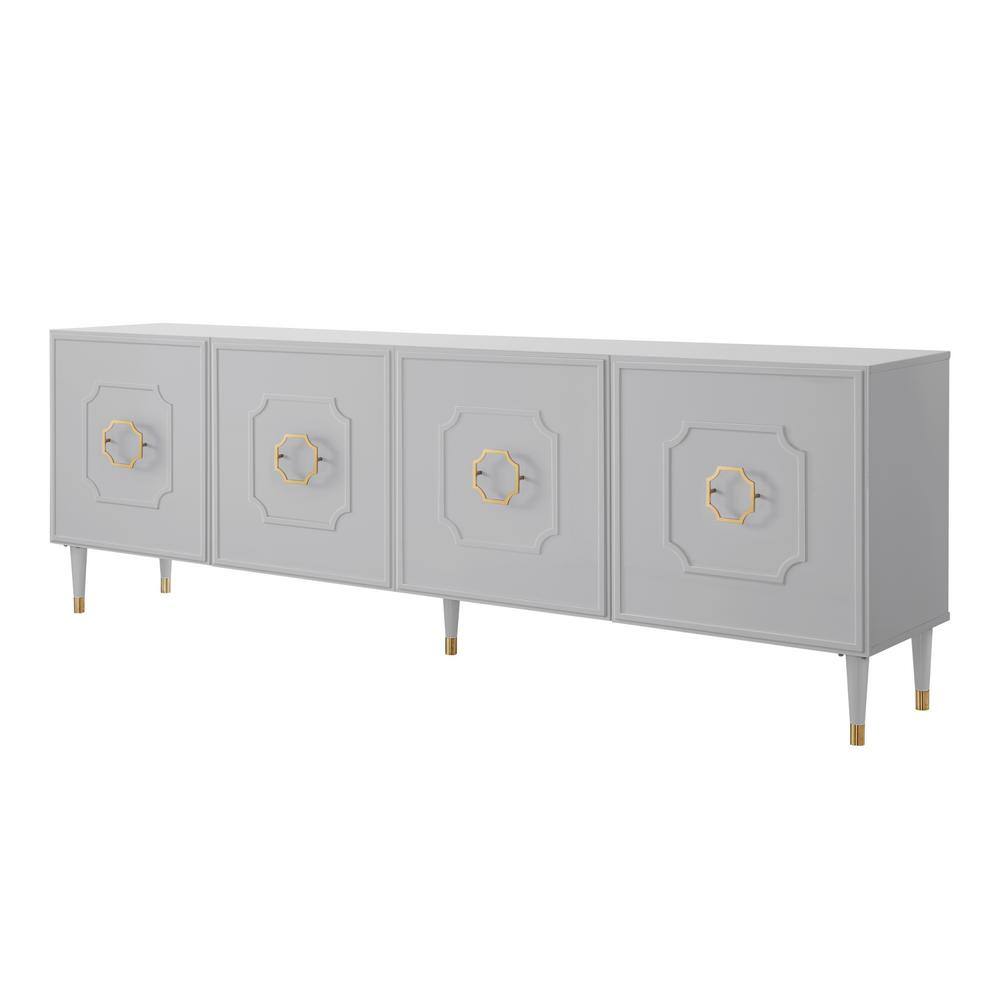 Inspired Home Keao Light Grey Sideboard 4-Doors SD103-09LG4-HD - The ...