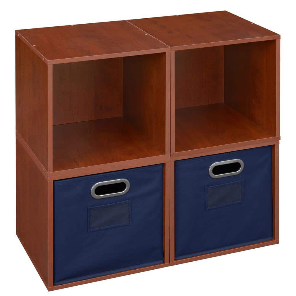 Regency 26 in. H x 26 in. W x 13 in. D Blue Wood 6-Cube Organizer ...