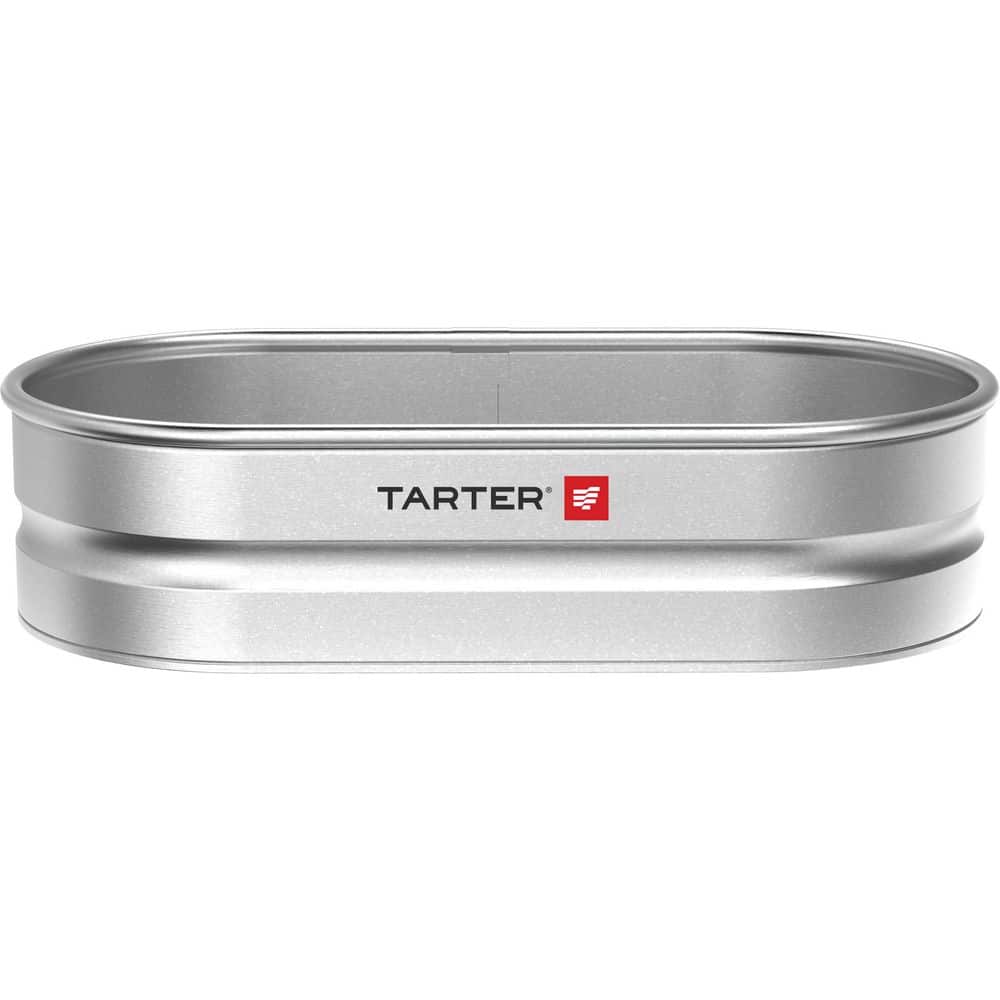 TARTER 2 ft. x 1 ft. x 4 ft. Galvanized Steel Oval Raised Bed Planter ...