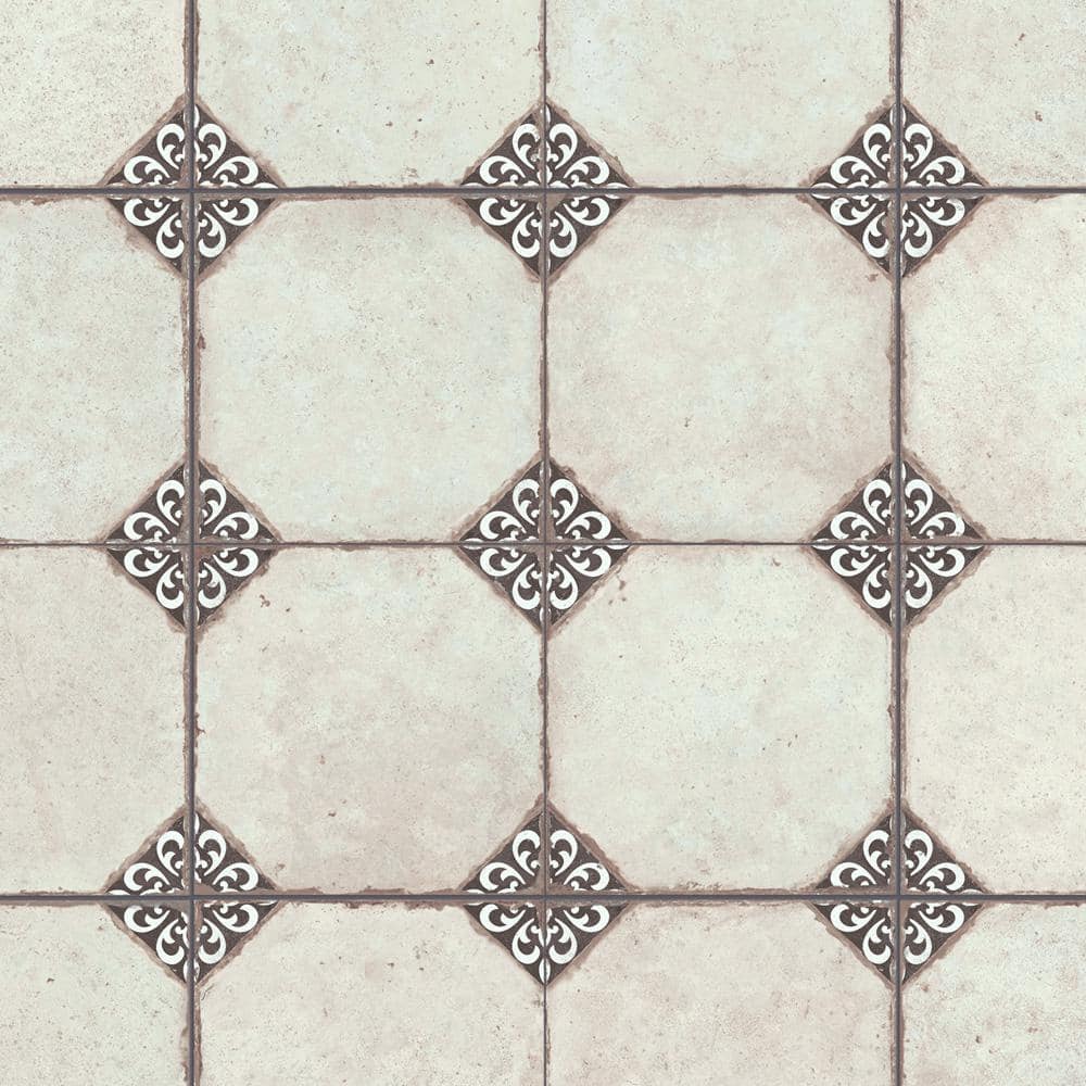 Merola Tile Kings Field Black 17-3/4 in. x 17-3/4 in. Porcelain Floor ...