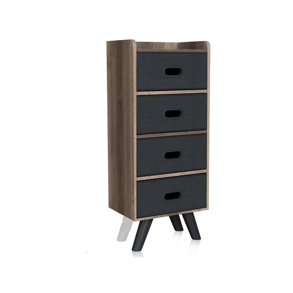 URTR Classic Wood 4-Drawer Storage Cabinet Dresser Storage Tower 4-Tier ...