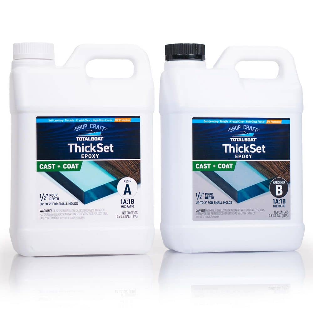 TOTALBOAT ThickSet 2-Quart Clear Deep Pour Epoxy Resin Kit 521590 - The ...
