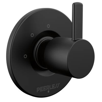 Peerless Precept 1-Handle Wall Mount Valve Trim Kit in Matte Black ...