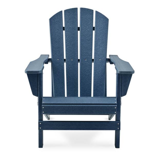 JEAREY Classic Blue Folding Plastic Adirondack Chair PEQWY-Blue - The ...