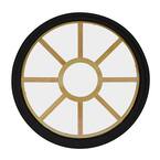 FrontLine 24 in. x 24 in. Round Black 4-9/16 in. Jamb 4-Lite Grille ...