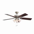 Hunter Studio Series 52 in. Indoor Brushed Nickel Ceiling Fan with ...