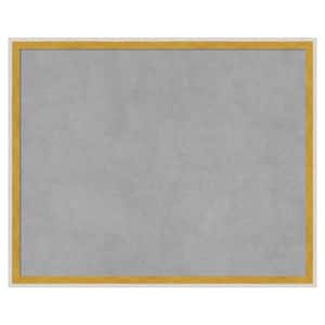 Amanti Art Paige White Gold 33 in. x 21 in Framed Magnetic Board ...