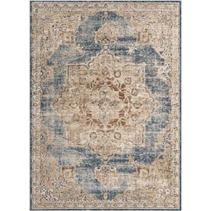 Unique Loom Chateau Roosevelt Slate Blue 2 ft. 2 in. x 6 ft. 9 in. Area ...