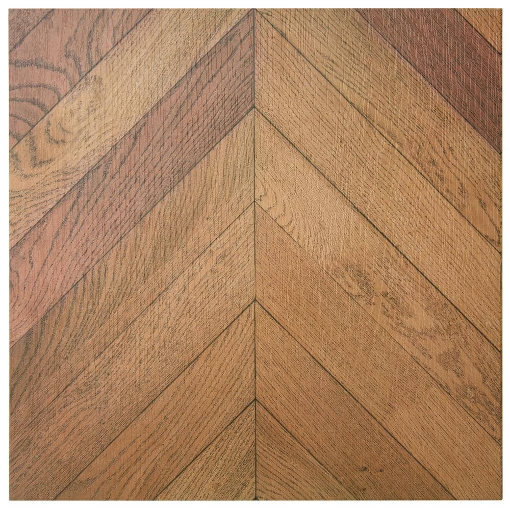 Art3d Wood Look Brown 12 in. x 12 in. Water Resistant Peel and Stick ...