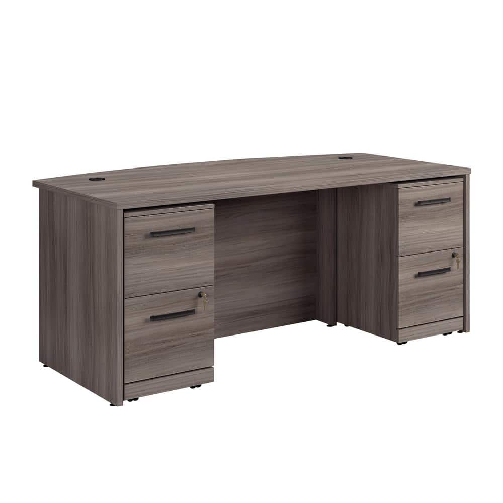 OFFICE WORKS BY SAUDER Affirm 71.102 in. x 36 in. D Hudson Elm Bowfront ...