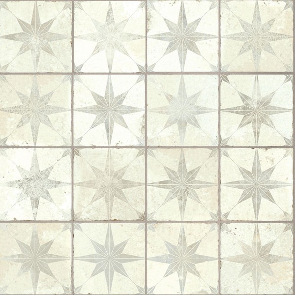 Merola Tile Artisan Azul Decor 13 in. x 13 in. Ceramic Floor and Wall ...