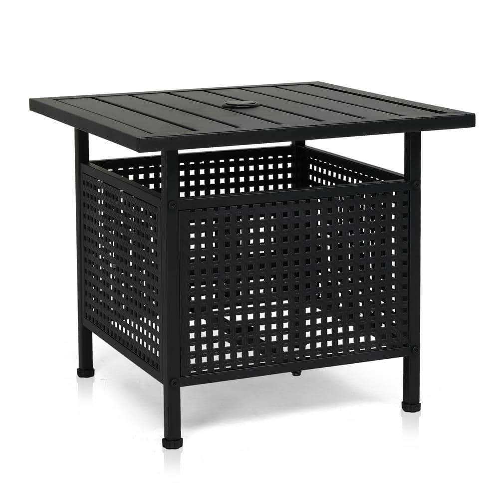Karl home Square Metal Outdoor Side Table K1G56000419 - The Home Depot