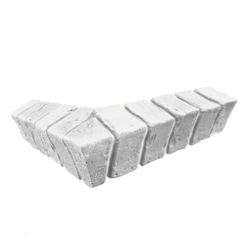 GenStone White Brick 16.63 in. x 3 in. x 3.75 in. Brick Veneer Siding ...