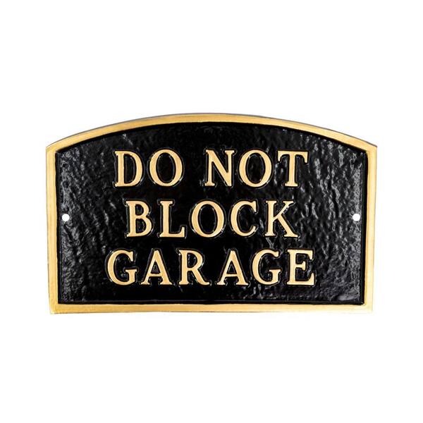 Montague Metal Products 13 in. x 21 in. Large Arch Do Not Block Garage ...