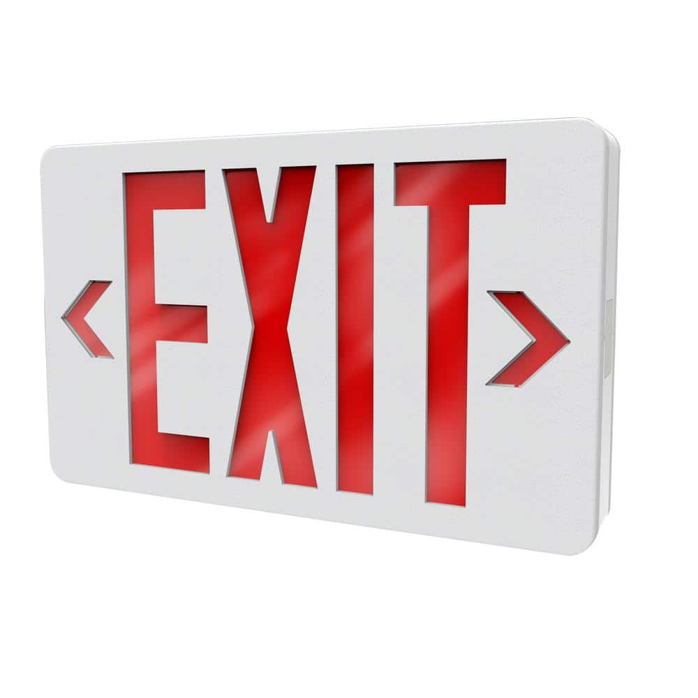 Philips Thermoplastic LED White Emergency Exit Sign with Battery ...