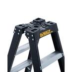 DEWALT 10 ft. Fiberglass Step Ladder 14.2 ft. Reach Height Type 1A ...
