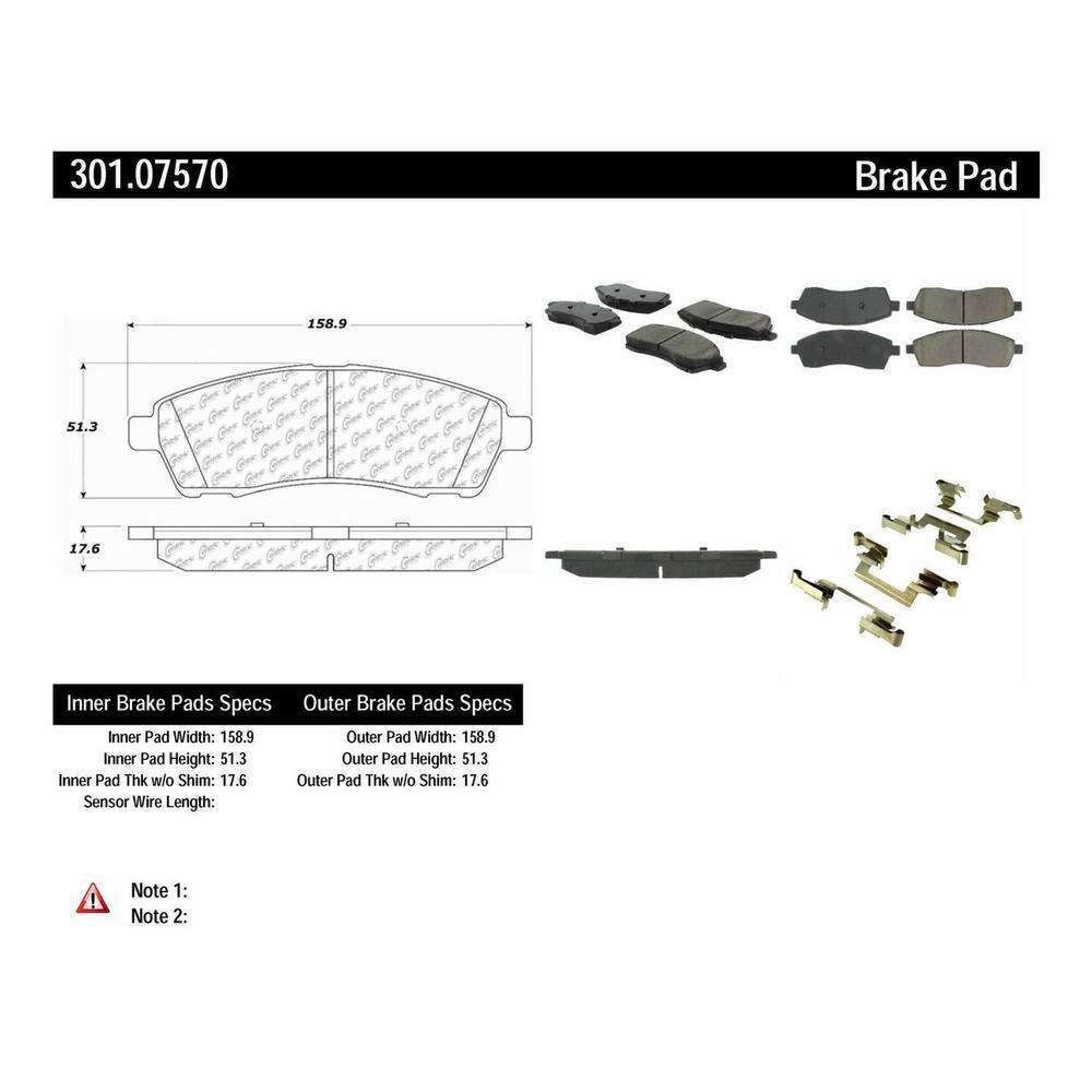 Centric Parts Disc Brake Pad Set 301.07570