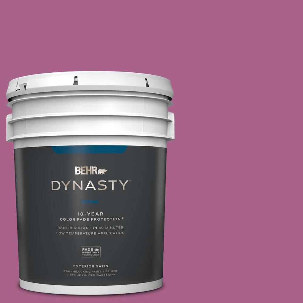 BEHR DYNASTY 5 gal. #690B-6 Wild Mulberry Satin Enamel Exterior Stain ...