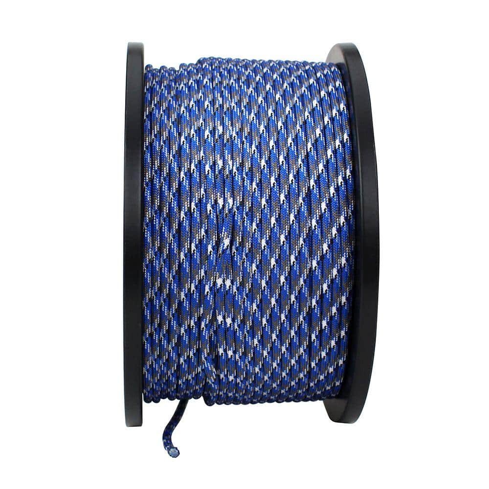 Everbilt 1/8 in. x 1 ft. Blue and Gray Camouflage Paracord Rope 71506 ...