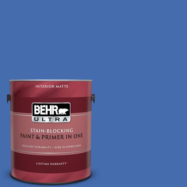 BEHR ULTRA 1 gal. #PPU15-05 New Age Blue Matte Interior Paint and ...