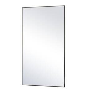 ORGANNICE 36 in. W x 72 in. H Rectangular Oversized Black Aluminum ...