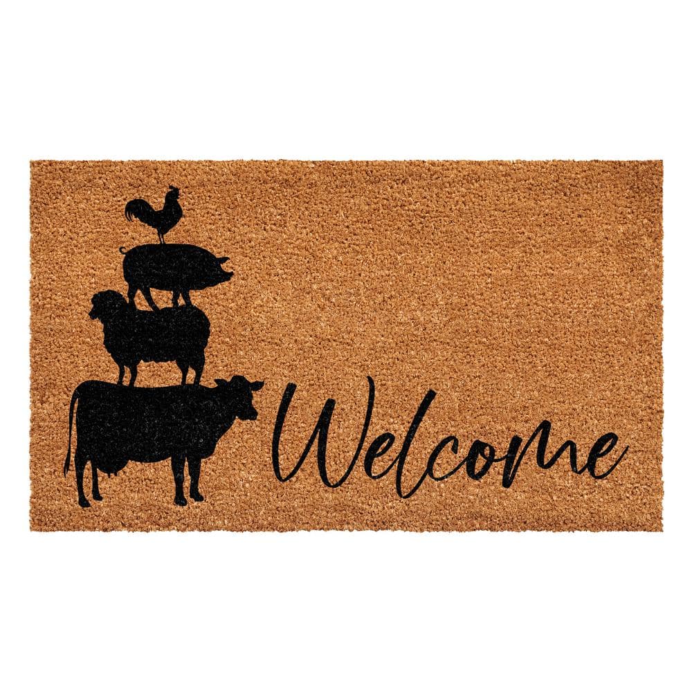 Calloway Mills Farmhouse animals Doormat 24" x 36" 109912436 - The Home ...