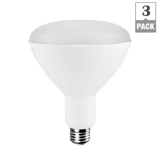 EcoSmart 75W Equivalent Soft White BR40 Dimmable LED Light Bulb (3-Pack) ECS BR40 75WE W27 120 ...