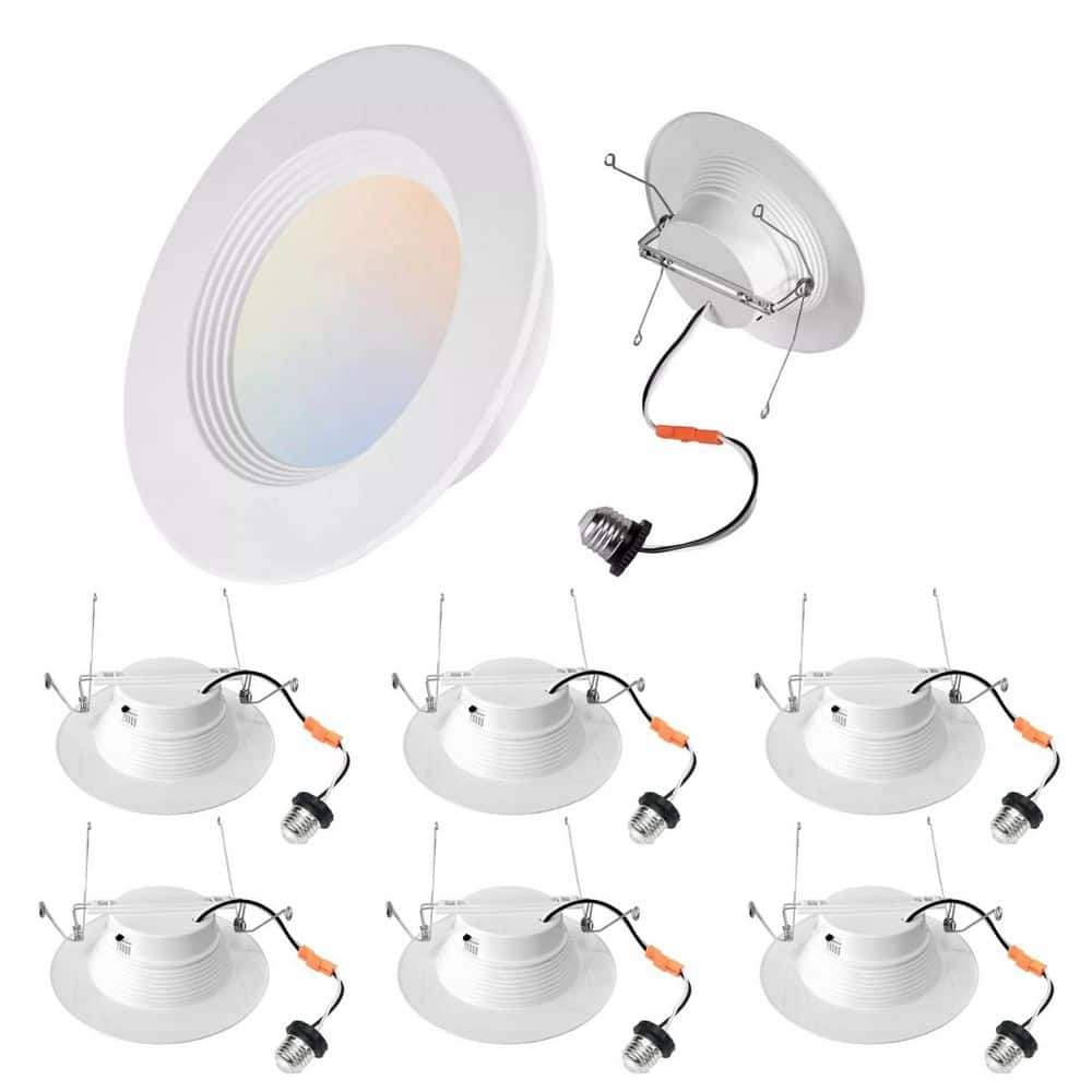 KOAOEIRS 6 in. Integrated LED Recessed Retrofit Light Trim with ...