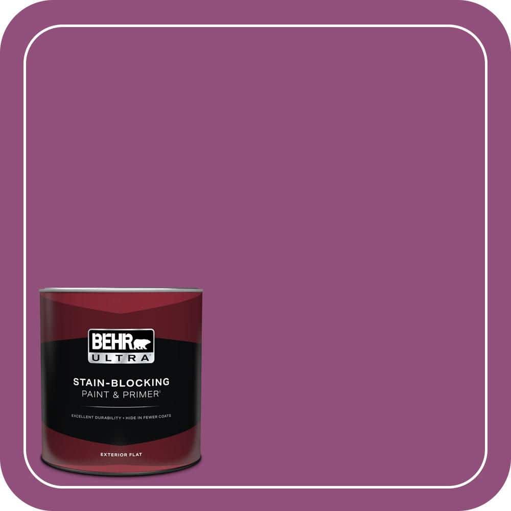 BEHR ULTRA 1 qt. #P110-7 XOXO Flat Exterior Paint & Primer 485304 - The ...