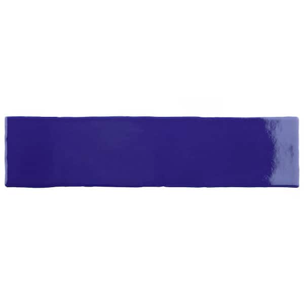 Merola Tile Viva Azul 3 in. x 12 in. Ceramic Wall Take Home Tile Sample ...