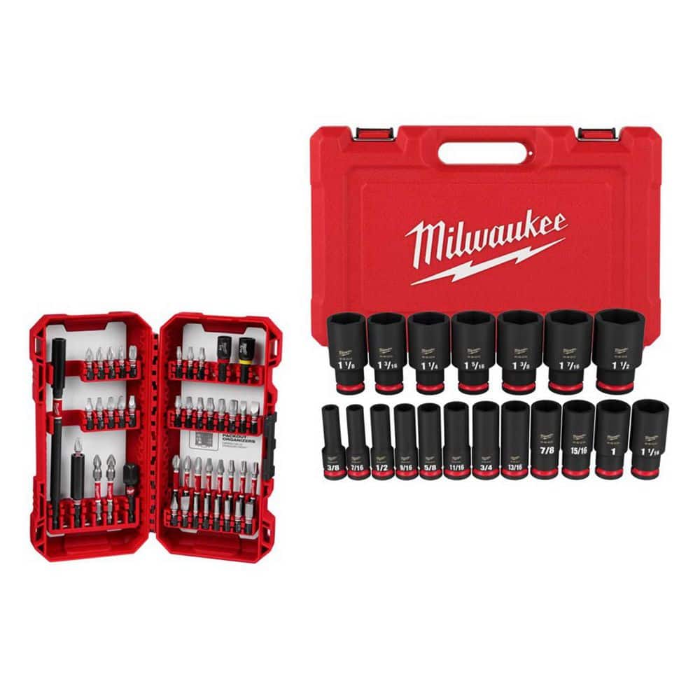Milwaukee SHOCKWAVE Impact Duty Alloy Steel Screwdriver Bit Set (45 ...