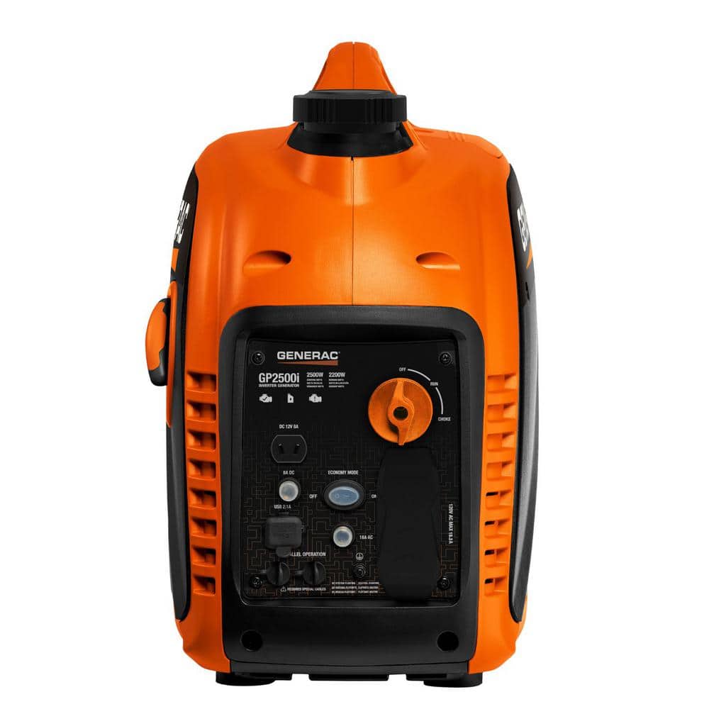Generac 2500 Watt Recoil Start Gasoline Portable Generator Inverter w ...