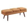 OSP Home Furnishings Amanda Rust Fabric Mid-Century Bench (54 in. x 19. ...