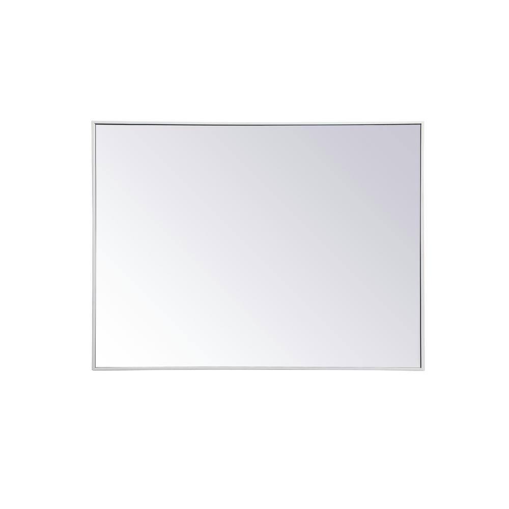 Large Rectangle White Modern Mirror (48 in. H x 36 in. W) WM87296White ...