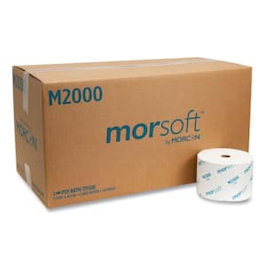 Small 1-Ply Core White Toilet Paper Septic Safe (2500-Sheets/Roll, 24 ...