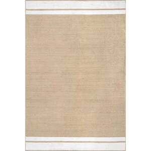 nuLOOM Beige 6 ft. x 9 ft. Georgina Casual Solid Area Rug WDMD01B-609 ...