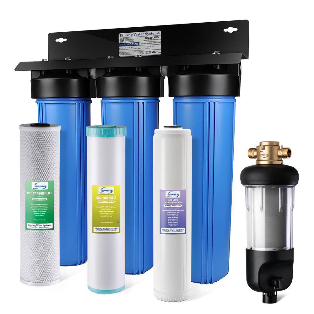 ISPRING Ultimate Protection Whole House Water Filter w/ Jumbo Spin Down ...