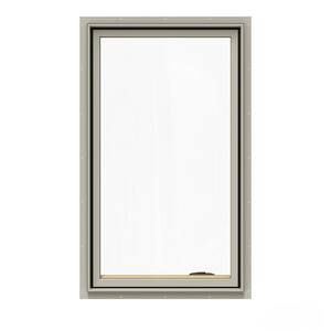 Andersen 28-3/8 in. x 48 in. 400 Series White Clad Wood Casement Window ...